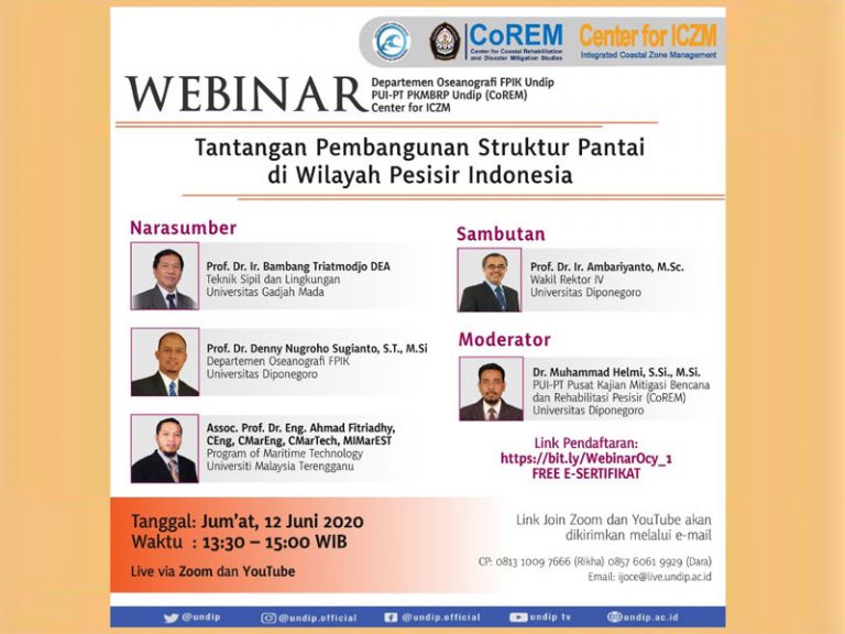 Webinar Departemen Oseanografi FPIK UNDIP, PUI-PT-PKMBRP (COREM ...