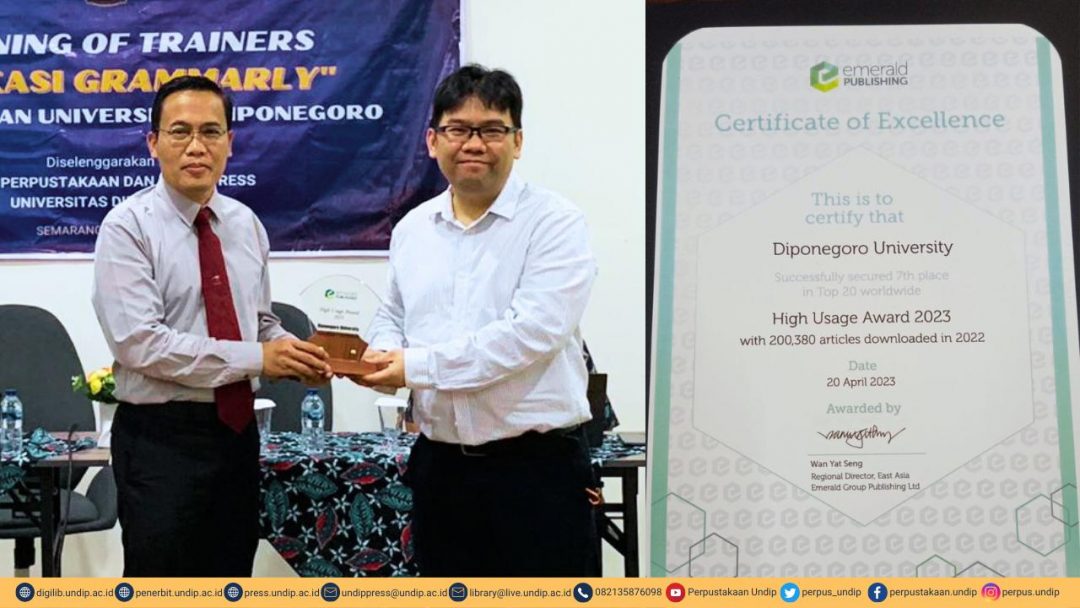 UNDIP Meraih Peringkat 1 “High Usage Awards 2023” dari Emerald ...
