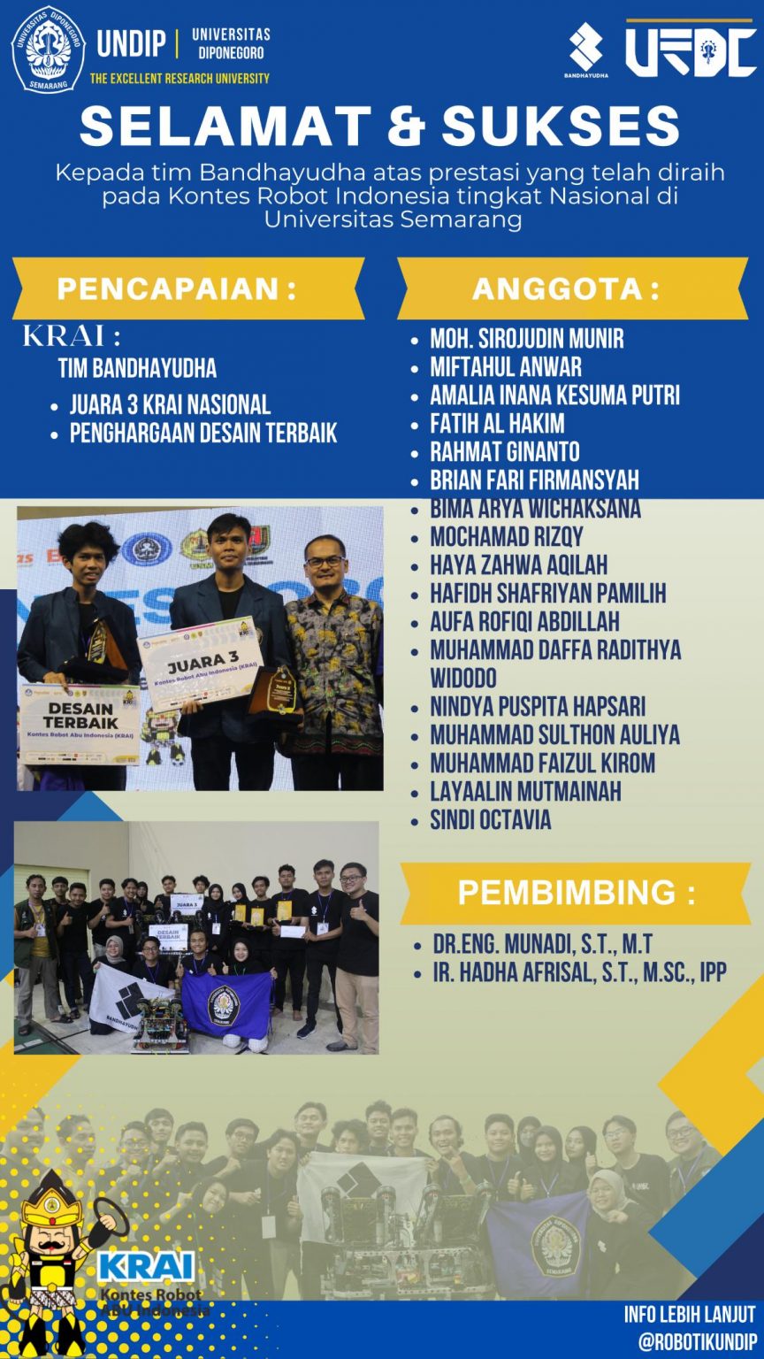 Tim Bandhayudha Universitas Diponegoro Berhasil Meraih Juara 3 Tingkat ...